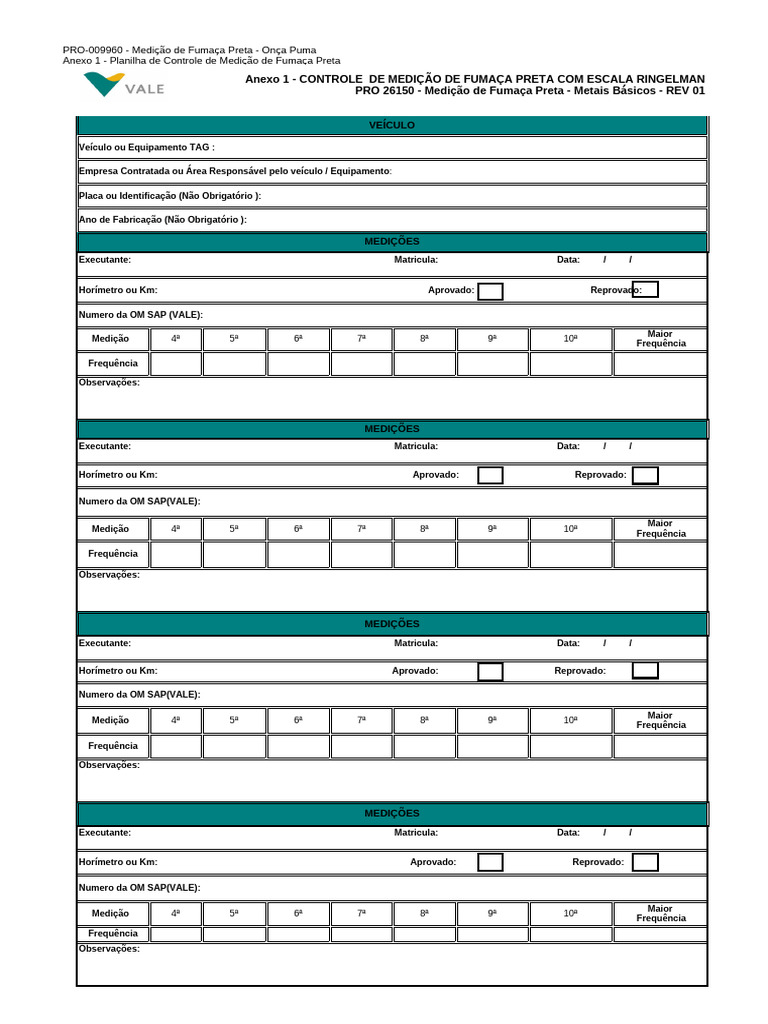 PRO-026150 - 02 - PRO-026150 - 02 - Anexo 1 - Controle de Medição de ...