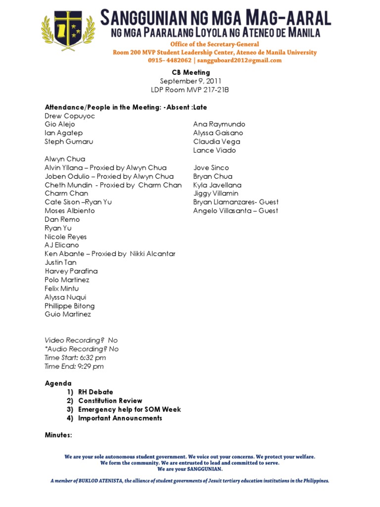 CB Meeting: Video Recording? No Audio Recording? No Time Start: 6:32 PM ...