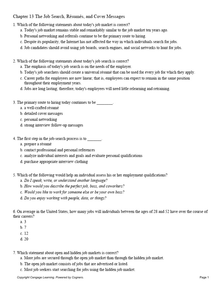 Chapter 13 MC Questions | PDF