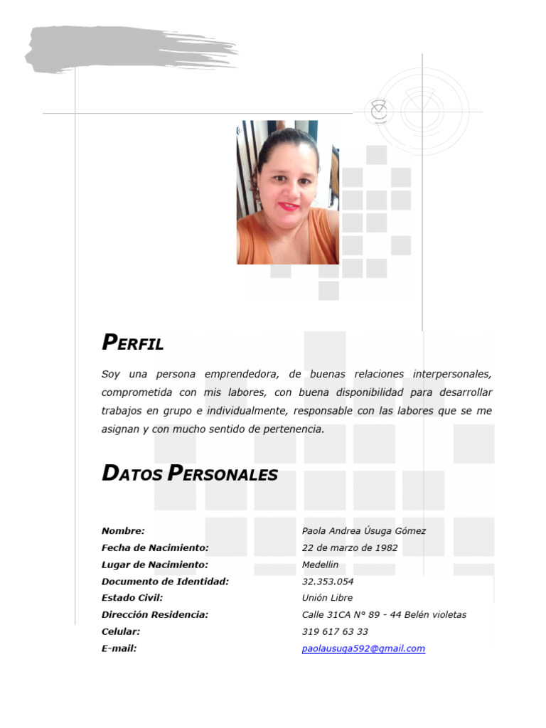 FORMATO HOJA de Paola Andrea Úsuga Gómez | PDF