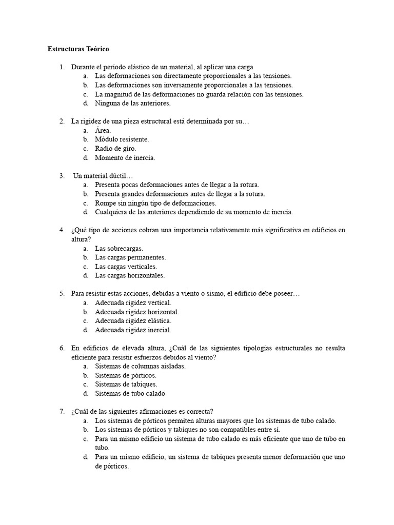 Práctica Teórico Estructuras | PDF