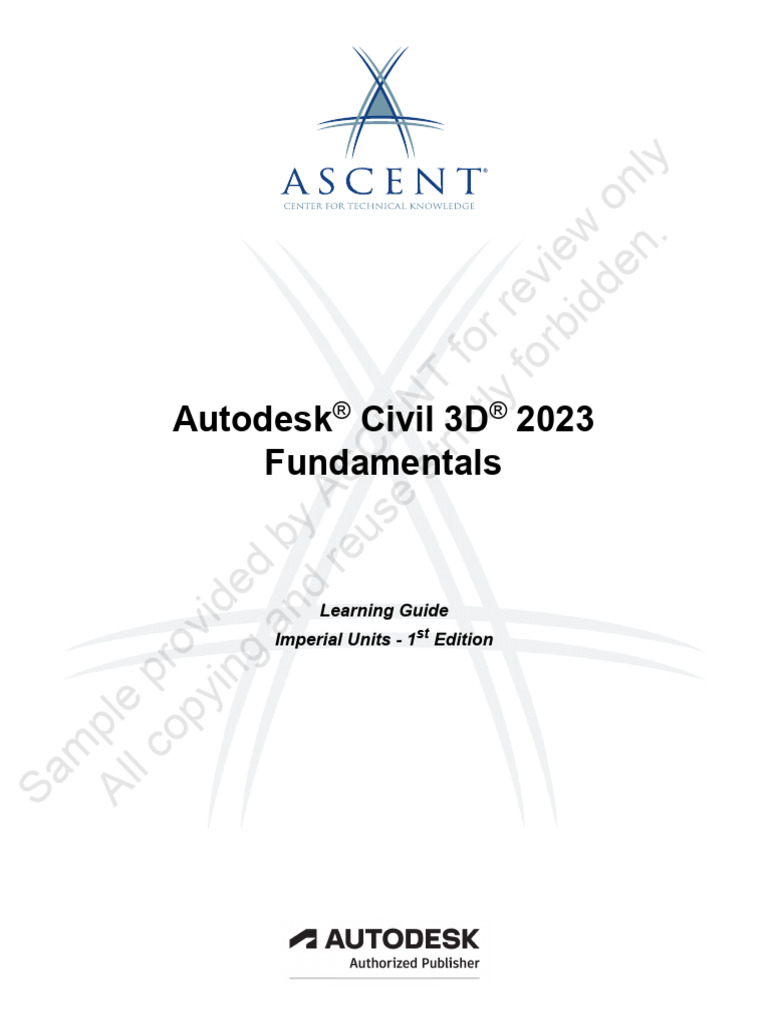 Civil 3d 2023 Fundamentals | PDF