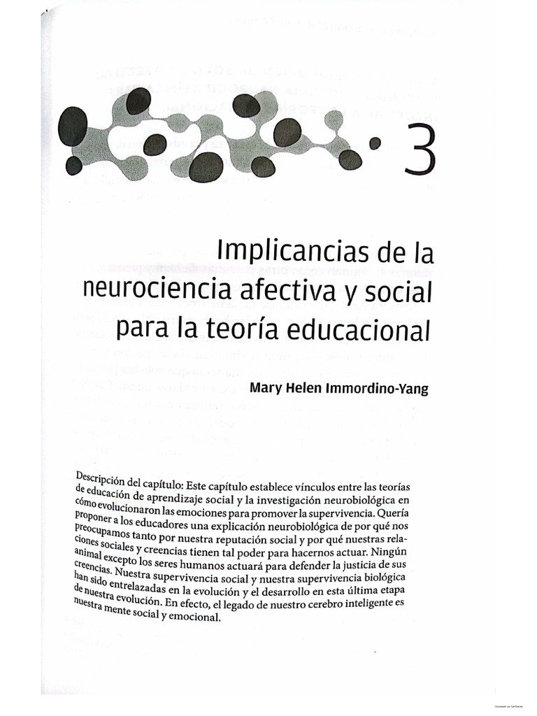 Emociones Aprendizaje Y El Cerebro Cap 3 Y 4 Pdf