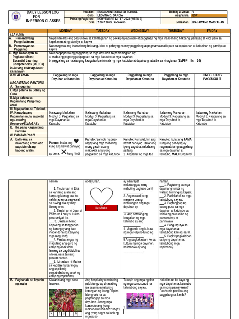 G5 Q2W3 DLL Esp | PDF