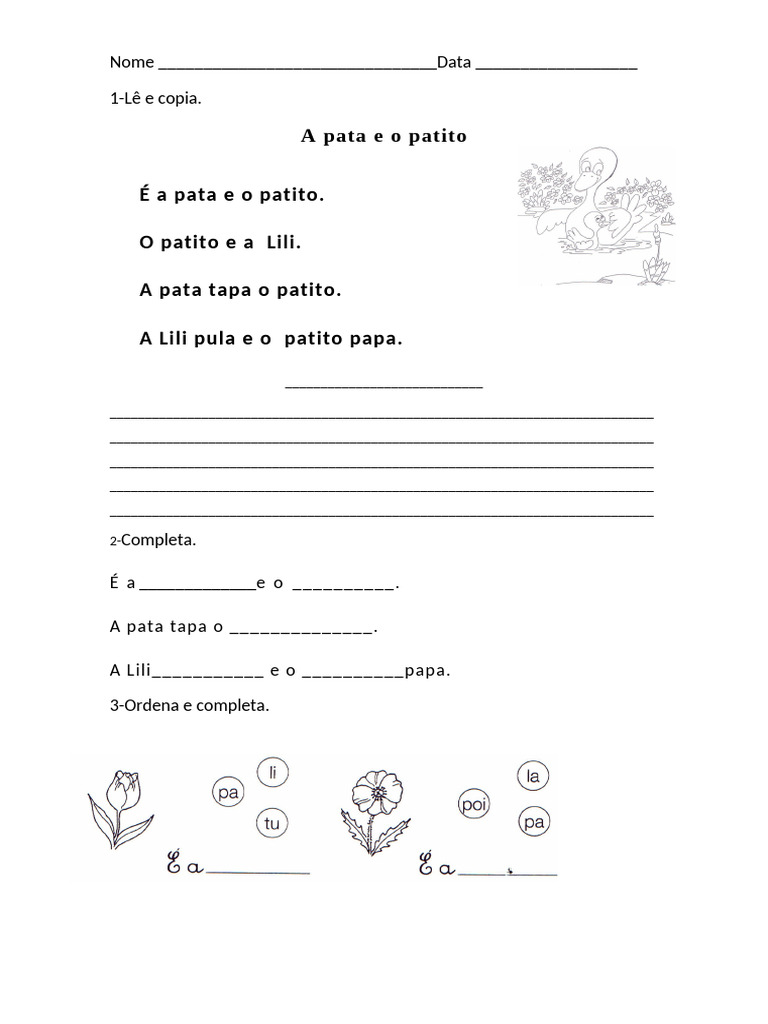 Ficha Com Texto (P, T, L) | PDF