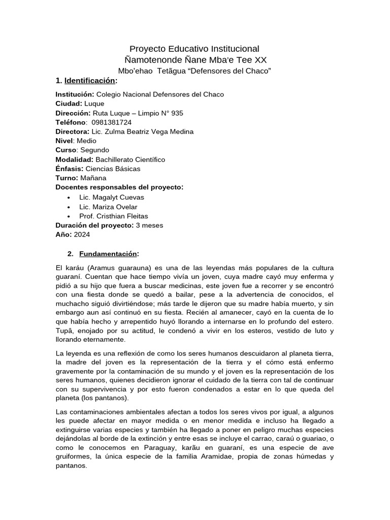 La Leyenda del Karau en la Educación | PDF | Entorno natural ...