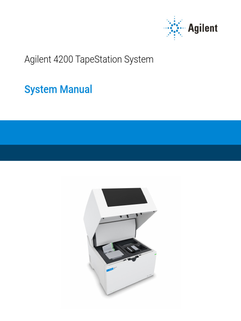 4200-TapeStation SystemManual | PDF