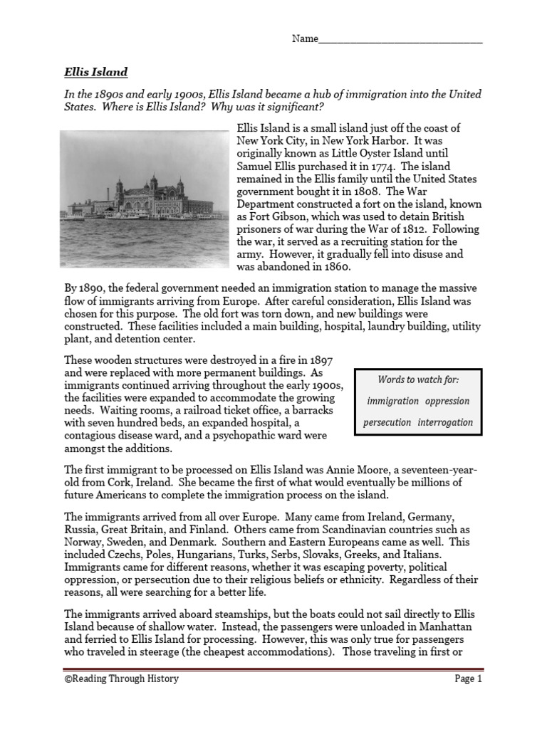 RTH Ellis Island | PDF