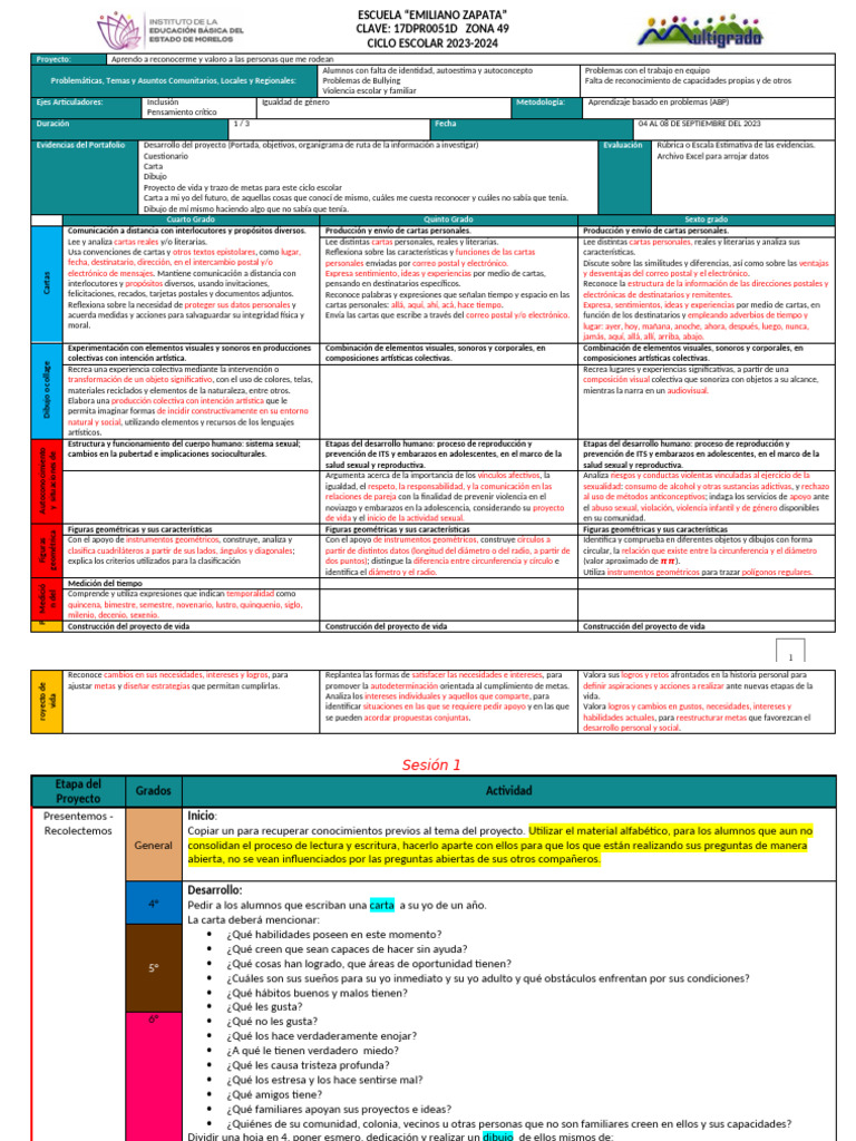 Proyecto 1 - Semana 1 - 4-6 | PDF