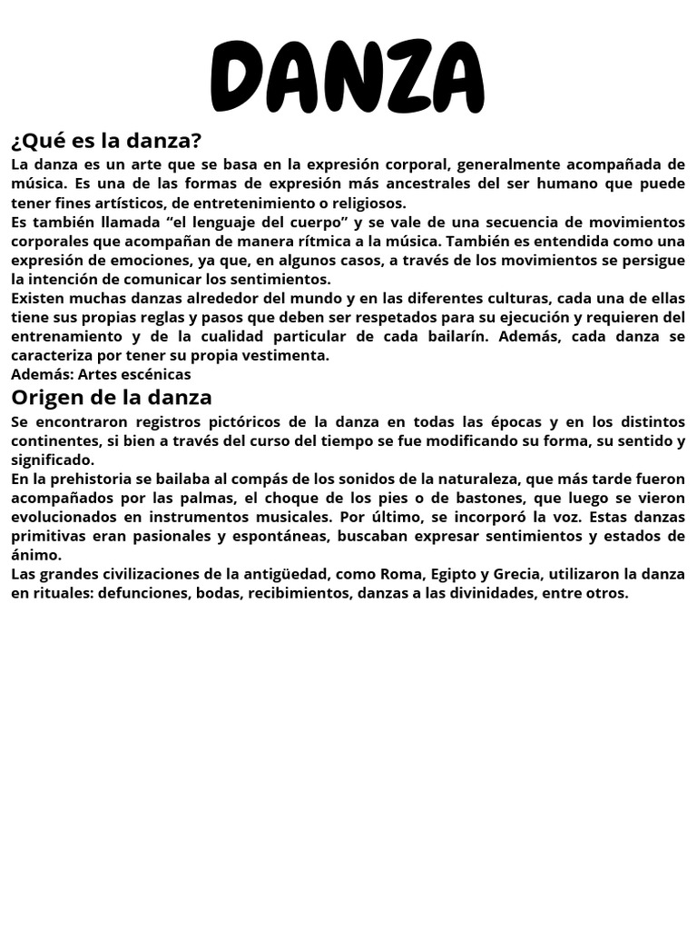 Danza | PDF