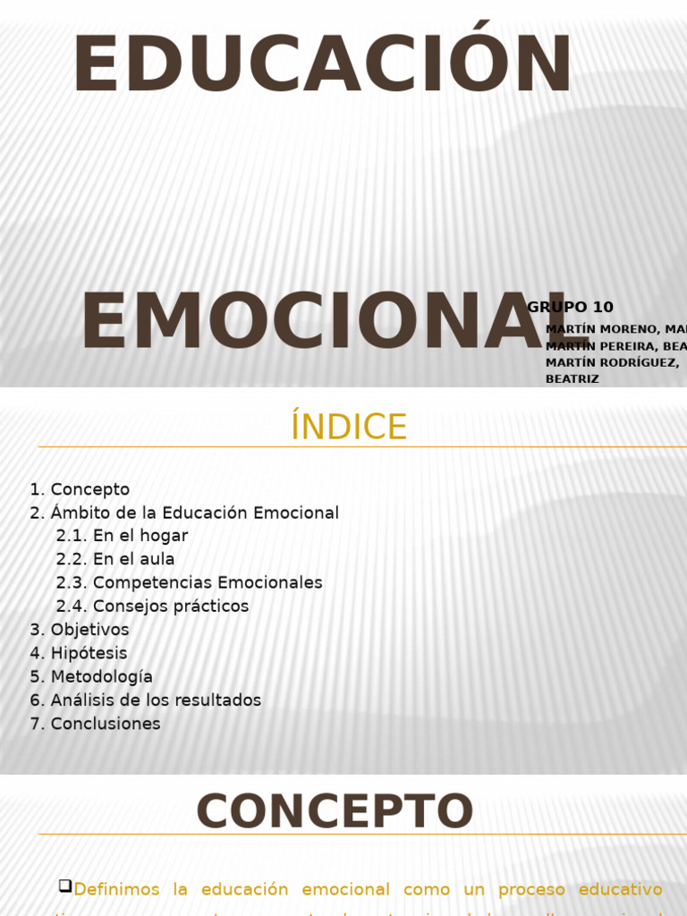 Power Point Educacion Emocional 2 | PDF | Las emociones | Salón de clases