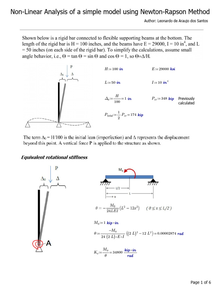 Geometric Non-Linear Analysis | PDF