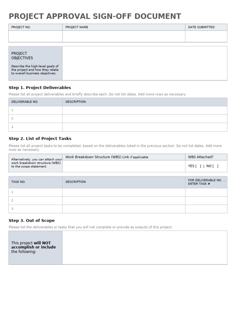 IC Project Approval Sign Off Document 11340 | PDF