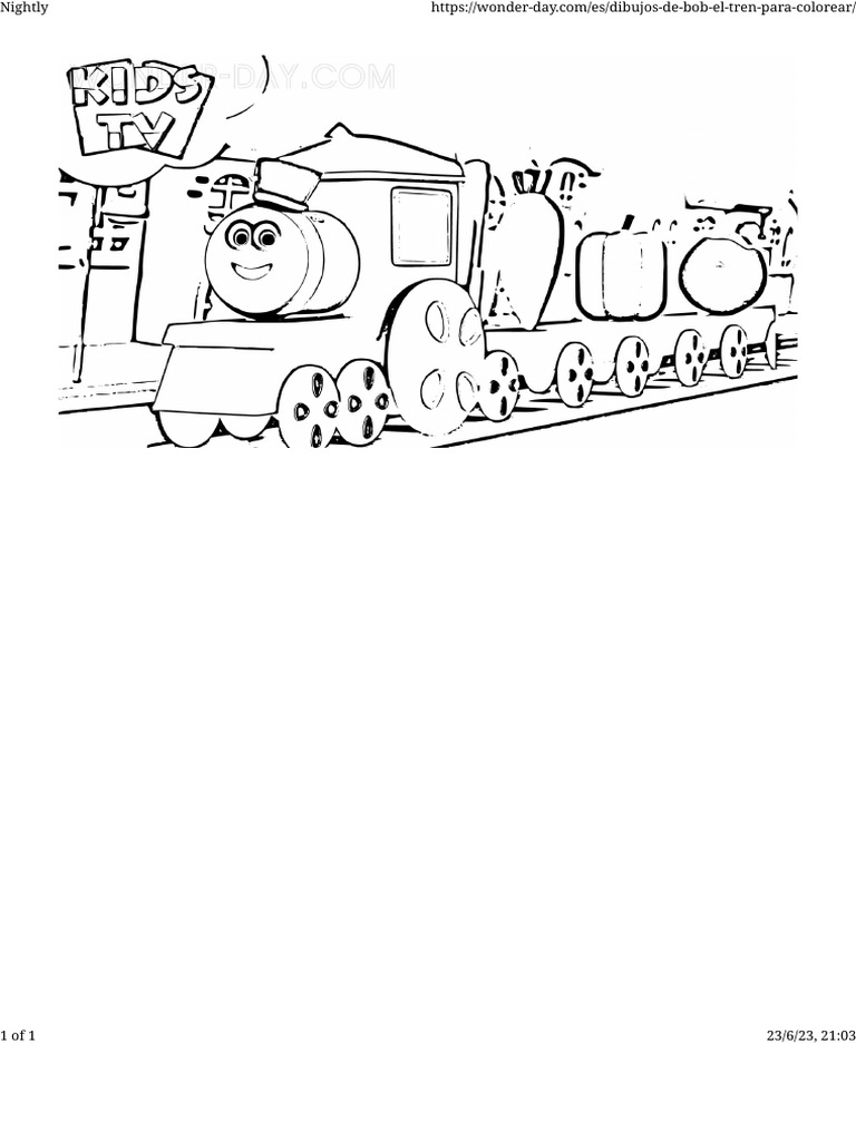Bob El Tren para Imprimir y Colorear 1 | PDF
