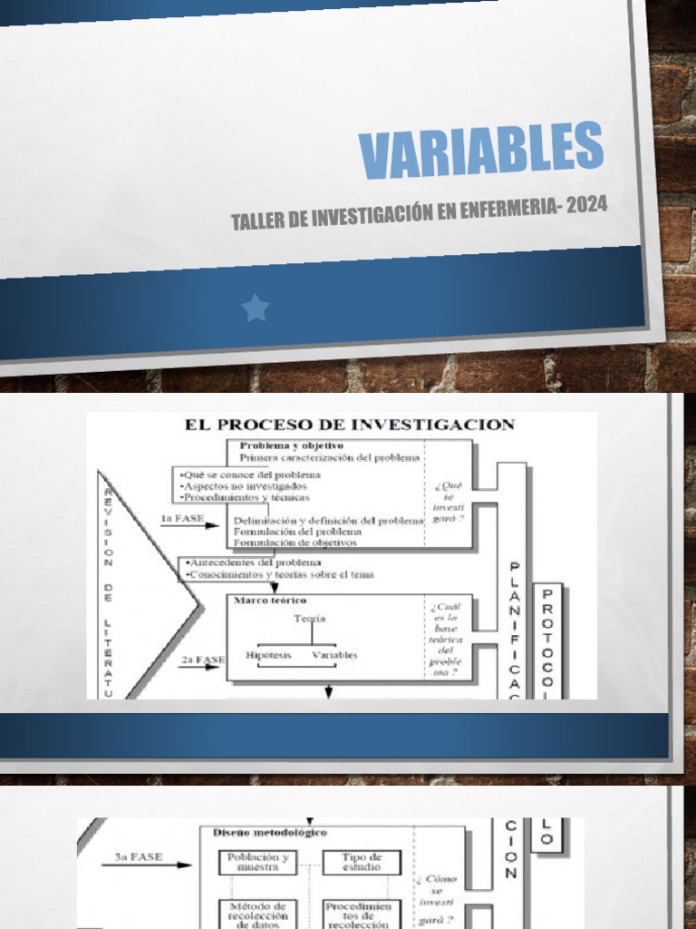 Variables en Investigación de Enfermería | PDF | Nivel de medida ...