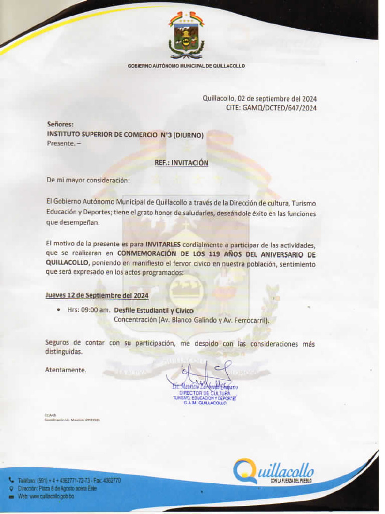 Invitacion Desfile Pdf