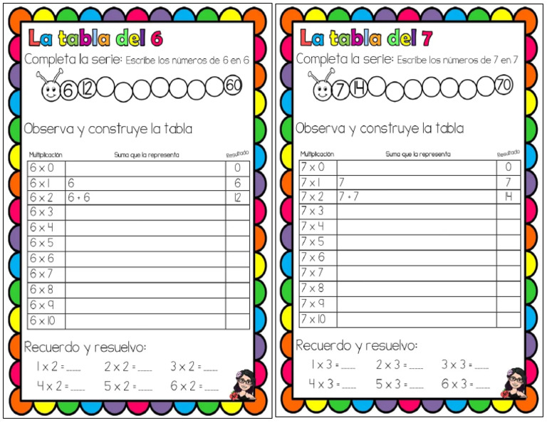 Tabla Del 6 y 7 | PDF