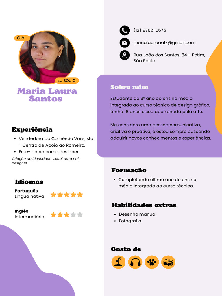 Currículo Profissional Criativo Design Gráfico - 20240917 - 120856 ...