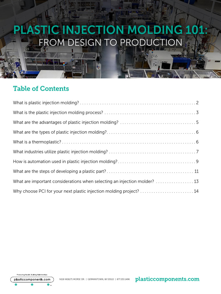 Plastic Injection Molding Guide | PDF | Thermoplastic | Plastic