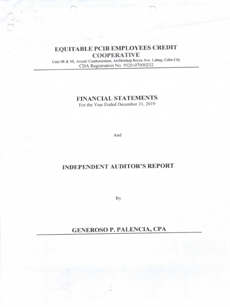 Audited Financial Statement 2019 | PDF