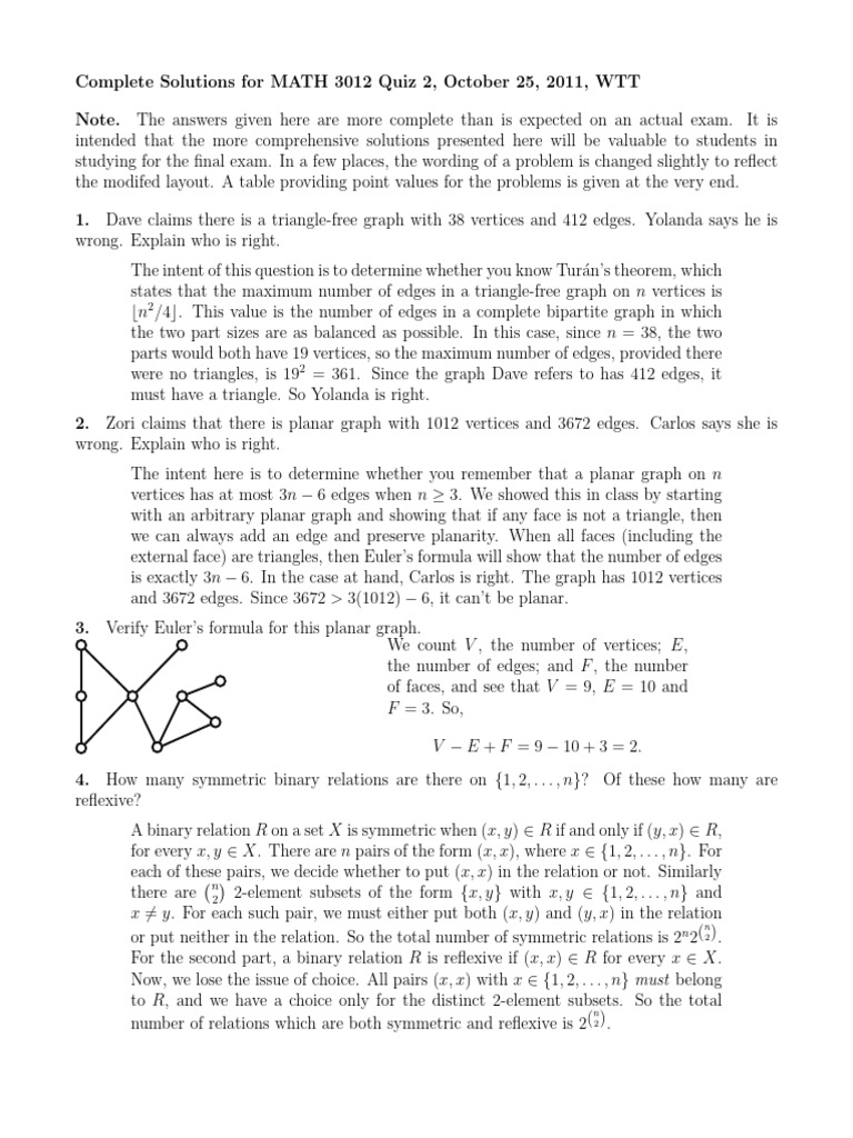 Test11 2 Solutions Pdf Mathematics Mathematical Concepts