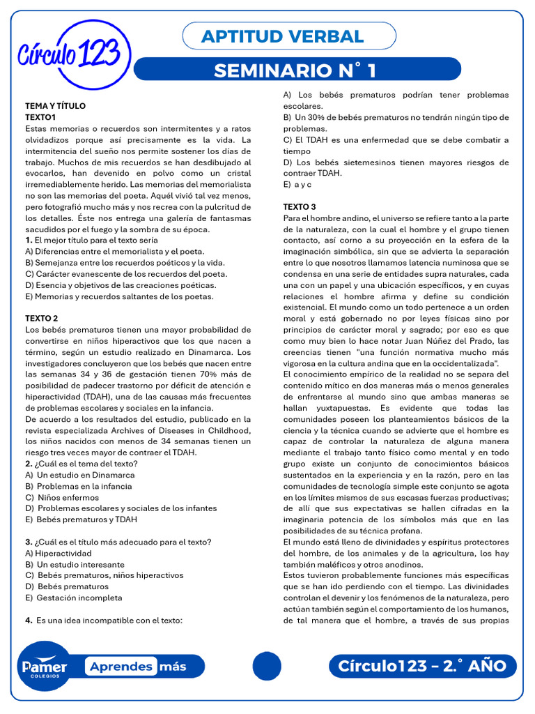 Seminario Av s2 Sem8 Circulo123 | PDF