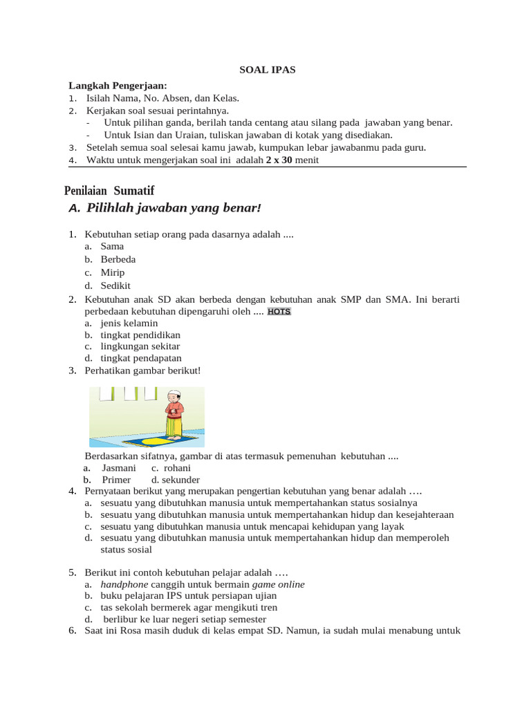 Soal Ipas | PDF