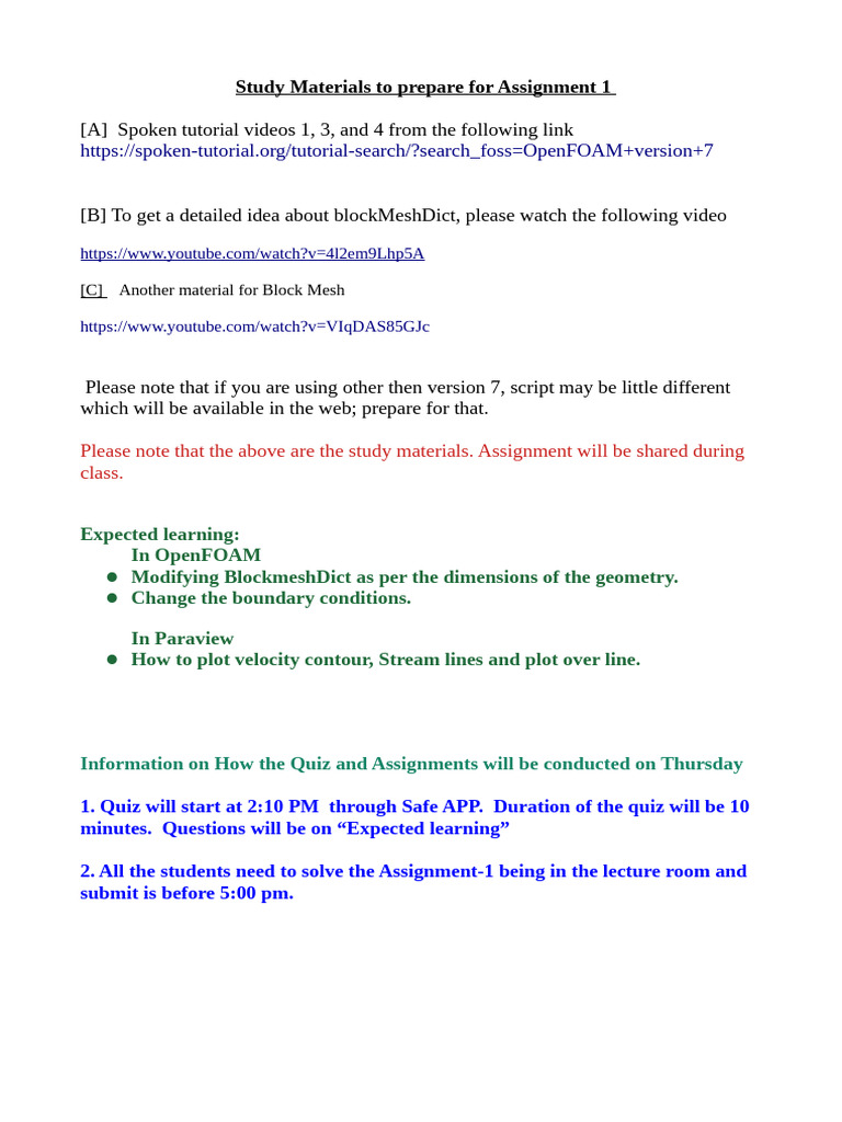 Study Meterial Assignment 1 | PDF