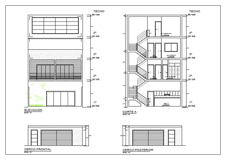 Corte y Elevacion | PDF