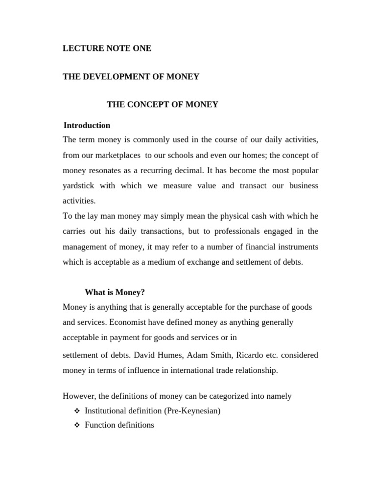 BFN 121 Element of Banking 2 | PDF | Money | Loans