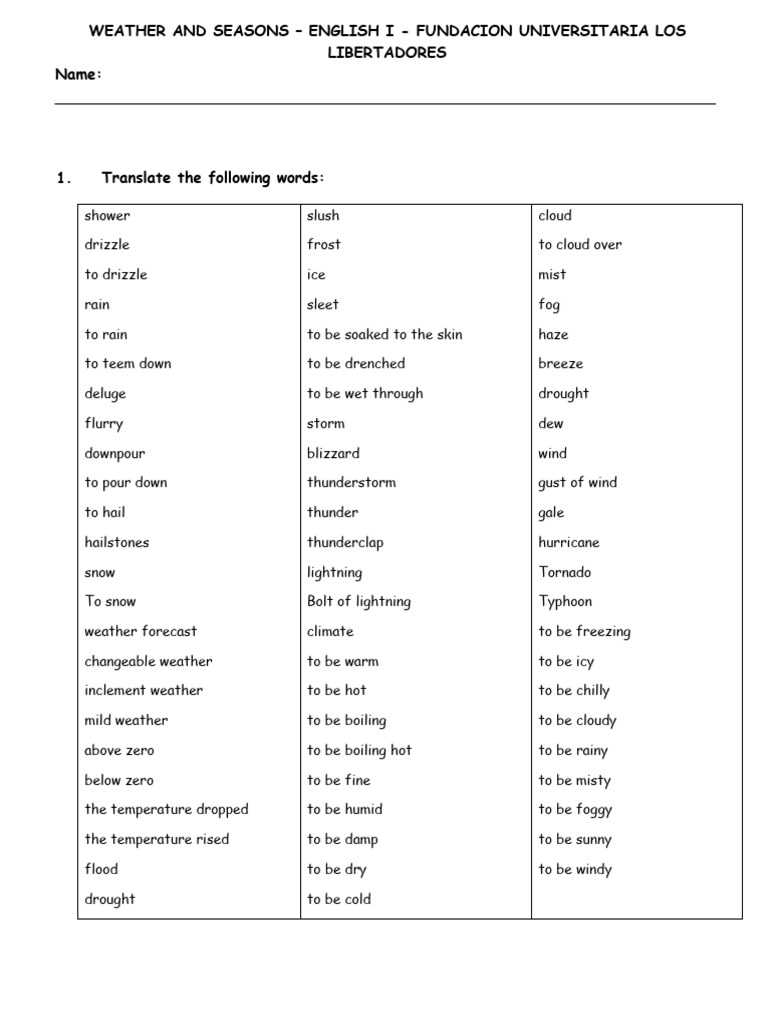 Weather in New York - Classwork Task #1 | PDF