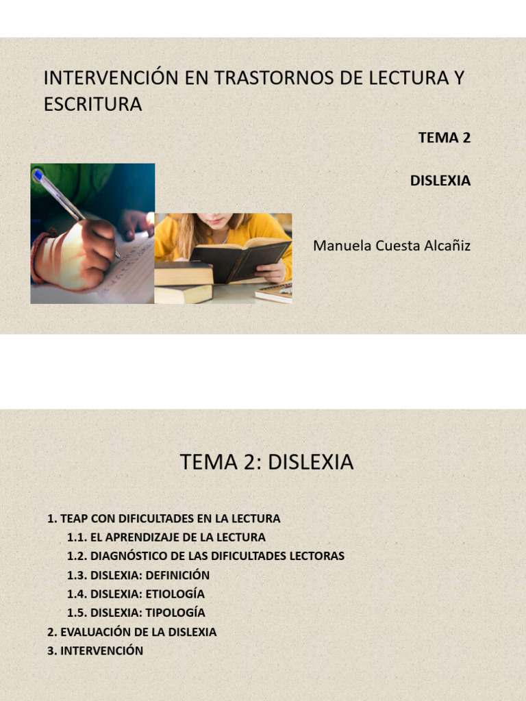 TEMA2 Dislexia | PDF