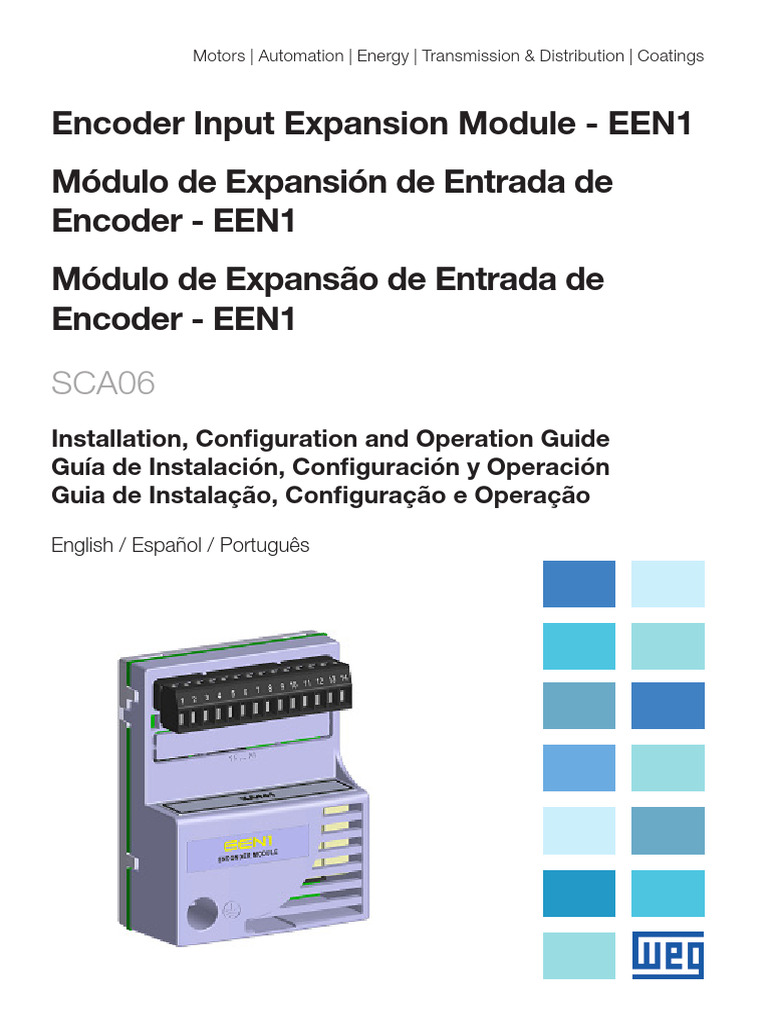WEG Sca06 Encoder Input Expansion Module Een1 10001421766 Installation ...
