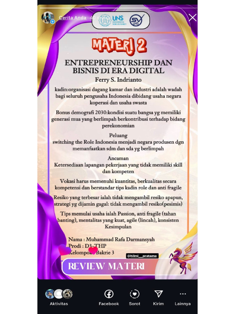 Riview Materi (2) - Muhammad Rafa Darmansyah - Bakrie3 | PDF