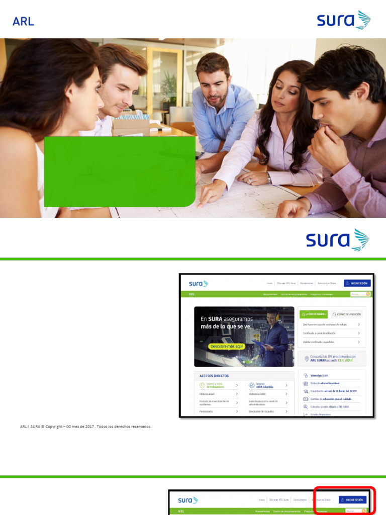 Instructivo ARL SURA Ingreso Resolucion 0312 V2 | PDF