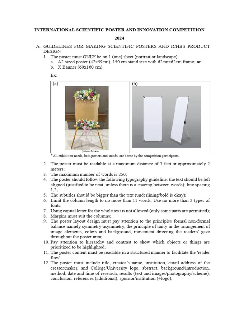 International Scientific Poster and Innovation Competition | PDF