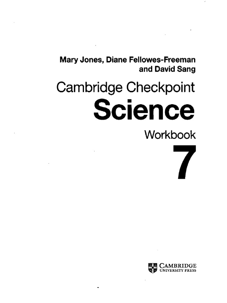 Cambridge Checkpoint Science Workbook 7 | PDF