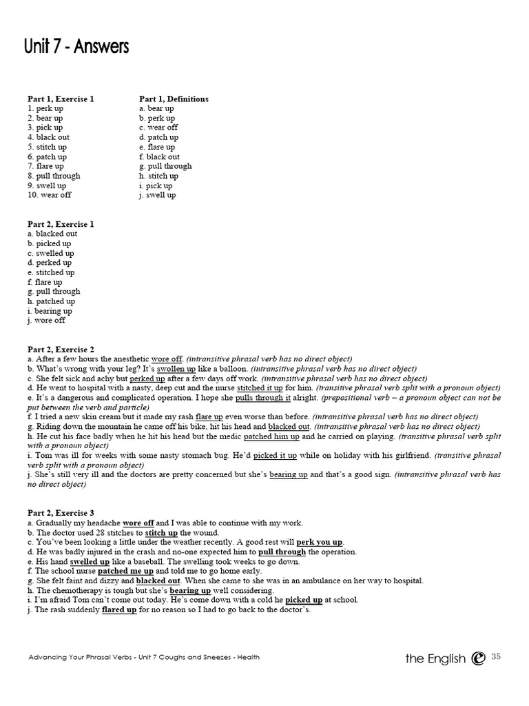 Part 1, Exercise 1 Part 1, Definitions: The English | PDF