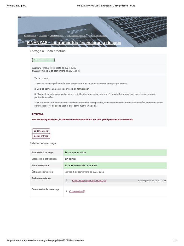 MFE24.M.0IFR (-26-) - Entrega El Caso Práctico - PVE | PDF