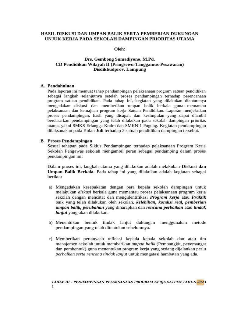 03 Tahap III Pendampingan-Tw3 Bln1 | PDF