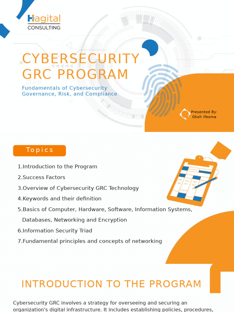 Fundamentals of Cybersecurity GRC - Hagital | PDF