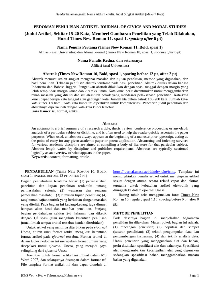 Template JCMS | PDF