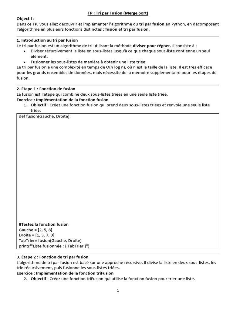 TriParFusion Ennonce | PDF