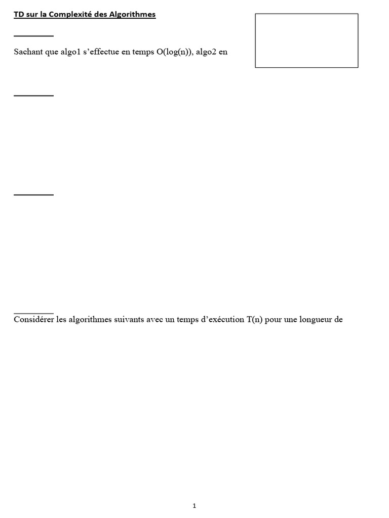 TD Complexité | PDF