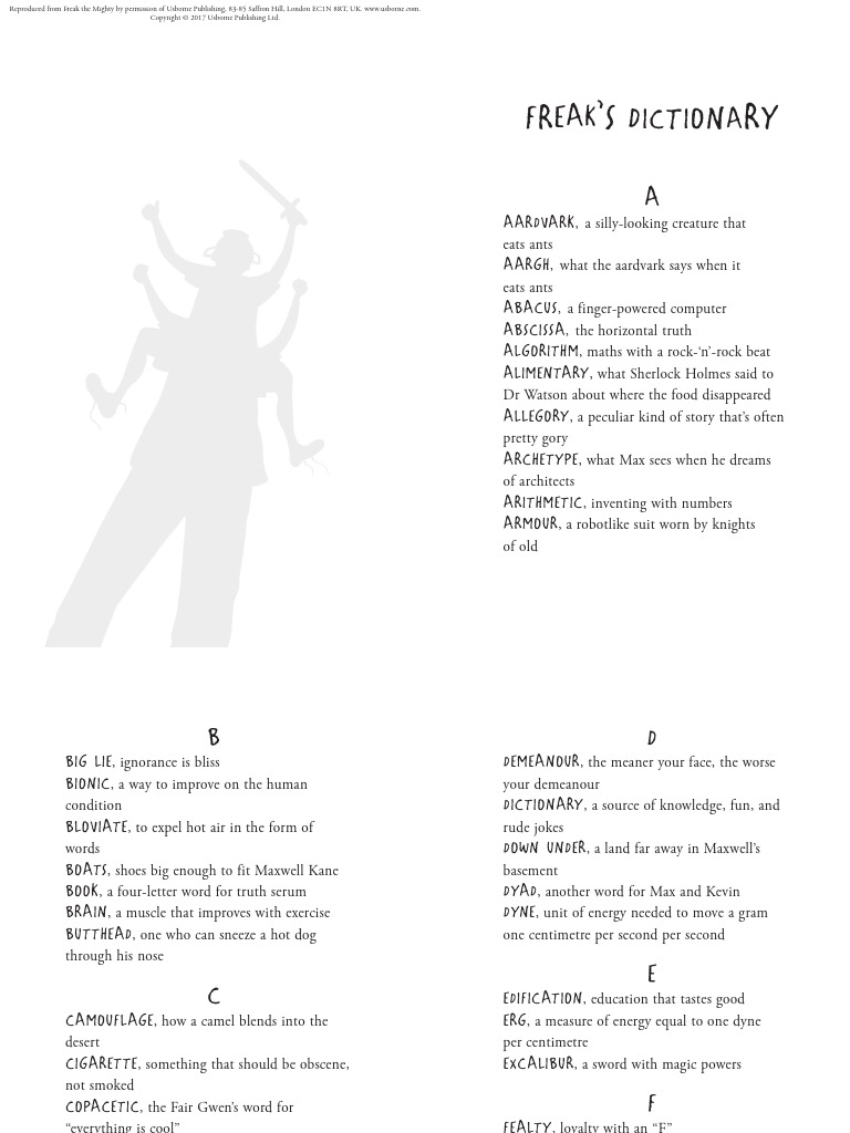 Freaks Dictionary | PDF
