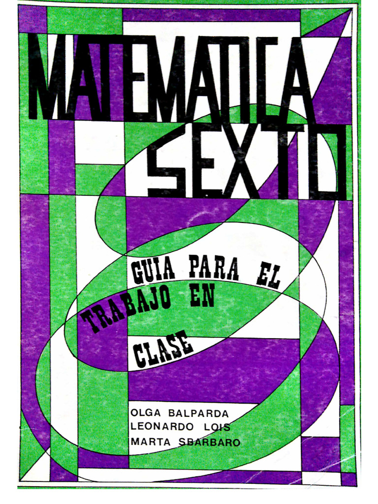 6 - Libro Matemática Sexto | PDF