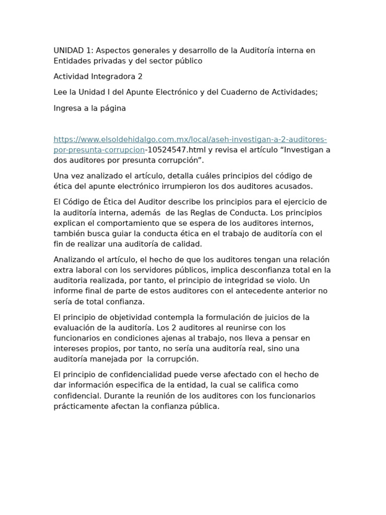 U2 Act Integradora 2 | PDF