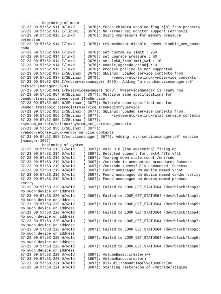 Logcat Prev CSC Log | PDF