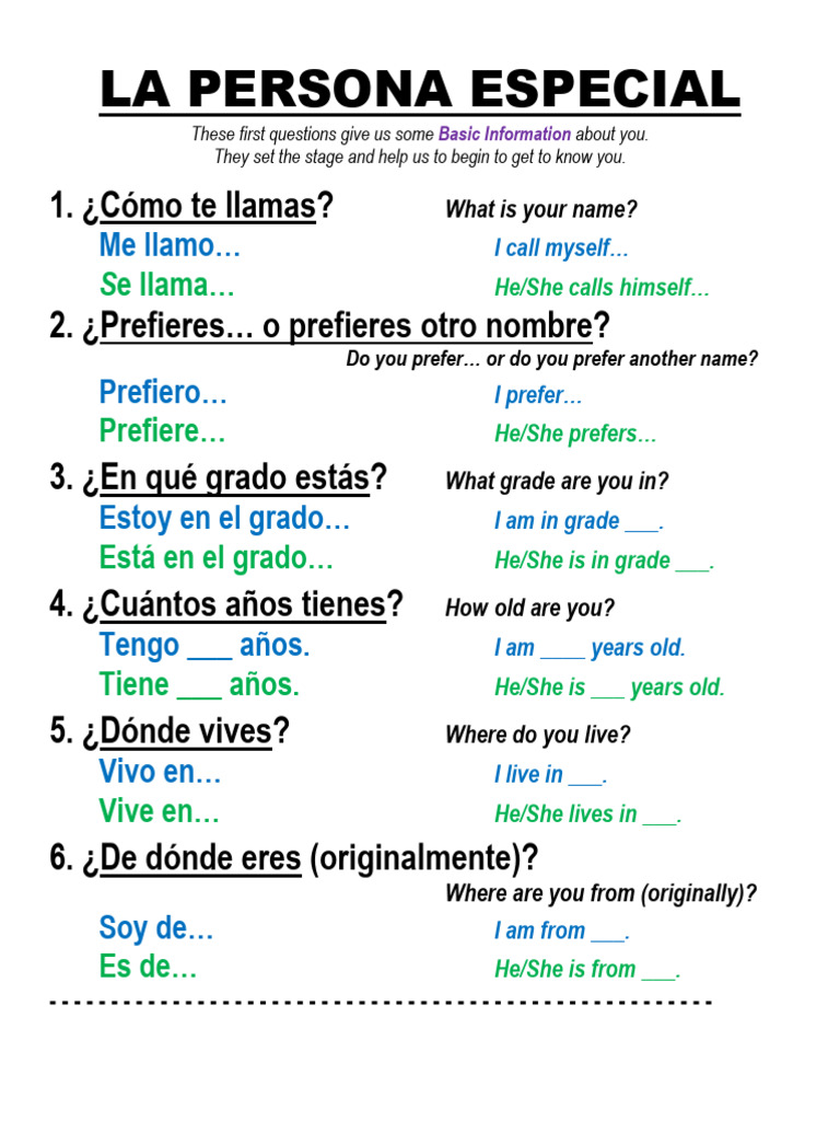 La-Persona-Especial Preguntas | PDF