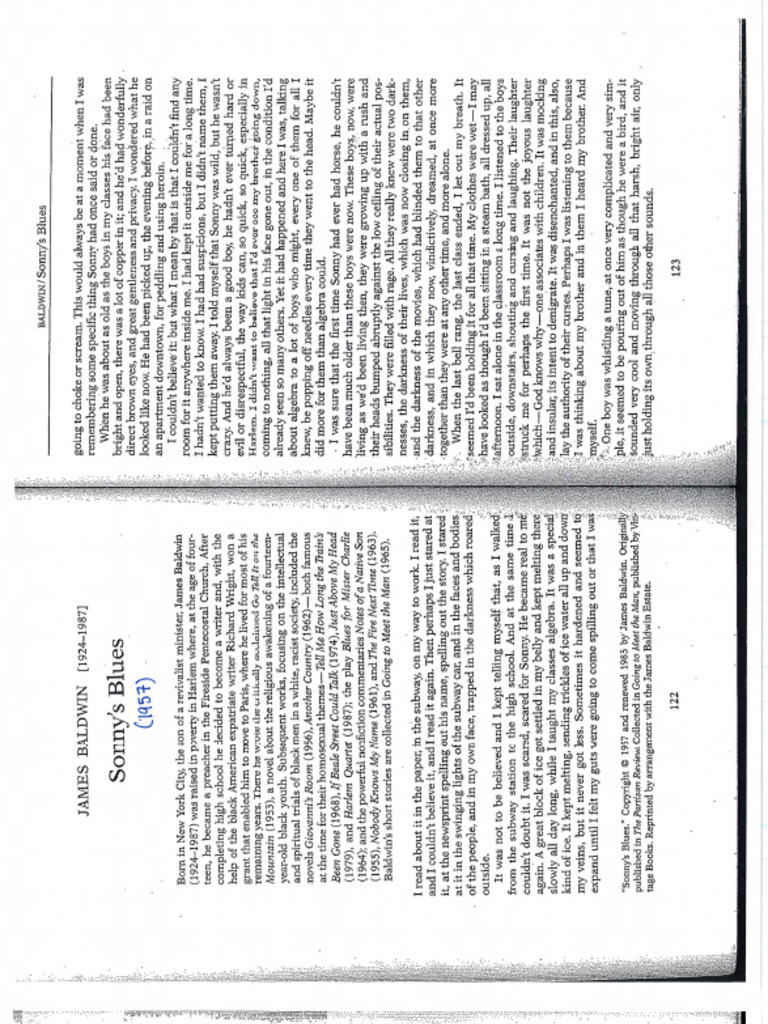 Sonny's Blues by James Baldwin | PDF